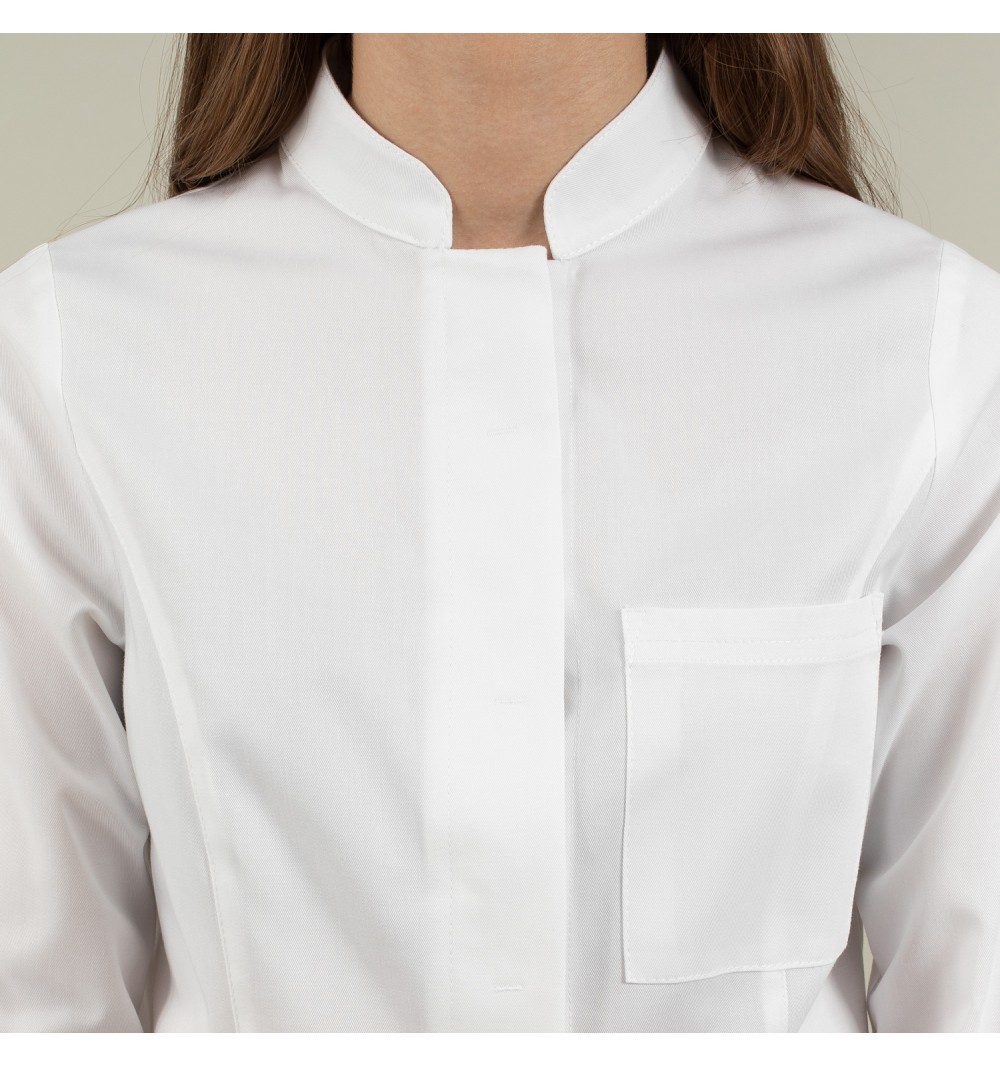 Halat medical alb 3/4 cu guler tunica - Diana Marime M