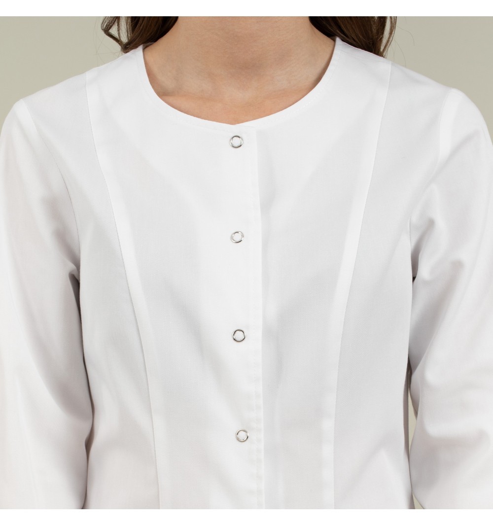 Halat medical alb 3/4 cu guler rotund - Ema Marime 2XL